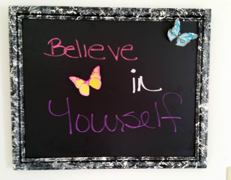 How to DIY Upcycle a Photo Collage Frame into a Chalkboard