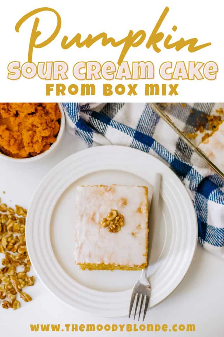 Pumpkin Cake With Sour Cream (From Box Cake Mix) ~ The Moody Blonde